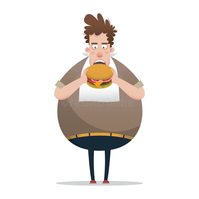 Unhealthy Man. Vector Illustration Decorative Design Stock Vector ...