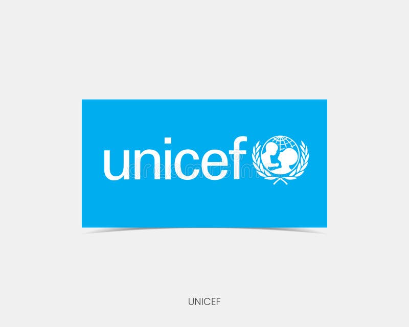 UNICEF Rectangle flag editorial image. Illustration of badge - 283671390