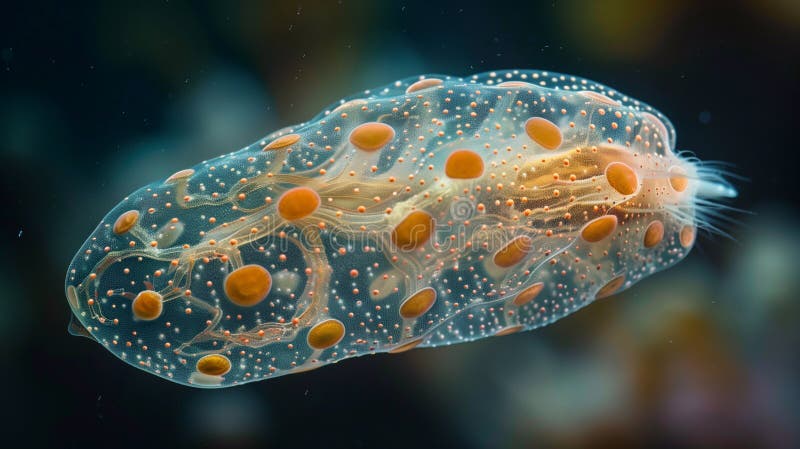 Unicellular Organism Under the Microscope Stock Illustration ...