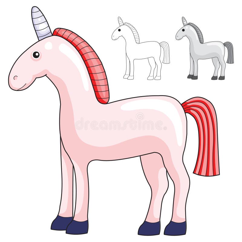 Animal Alphabet Flash Card, U for Unicorn Stock Vector - Illustration ...