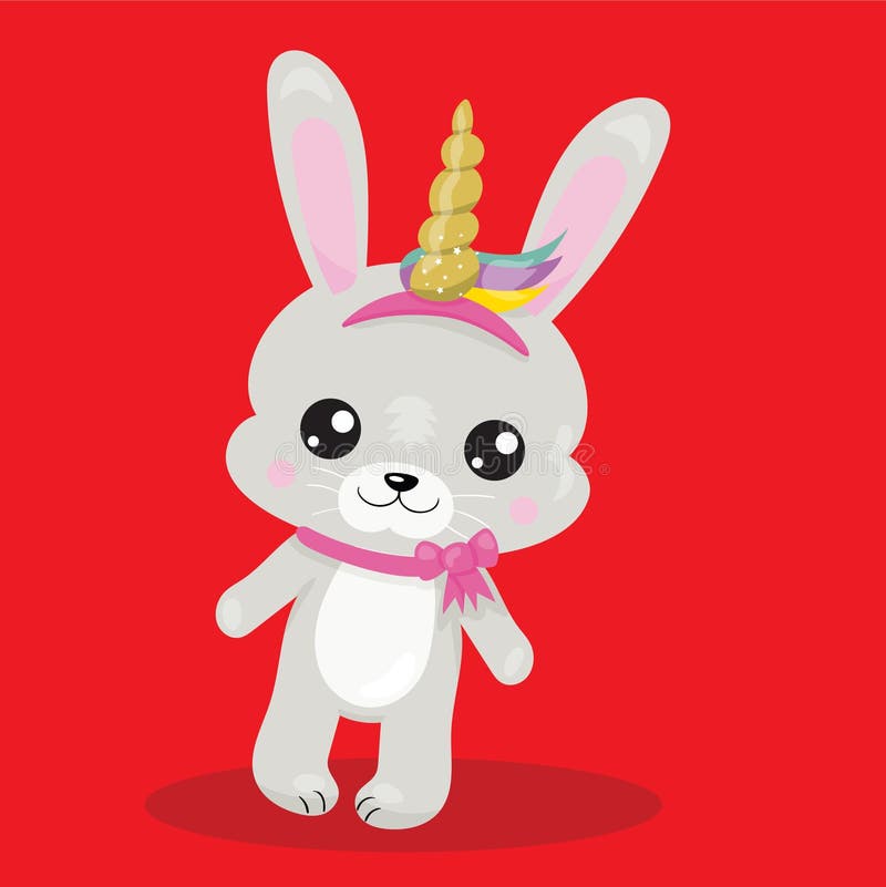 Unicorn animals rabbit 03 stock vector. Illustration of rabbit - 197989734