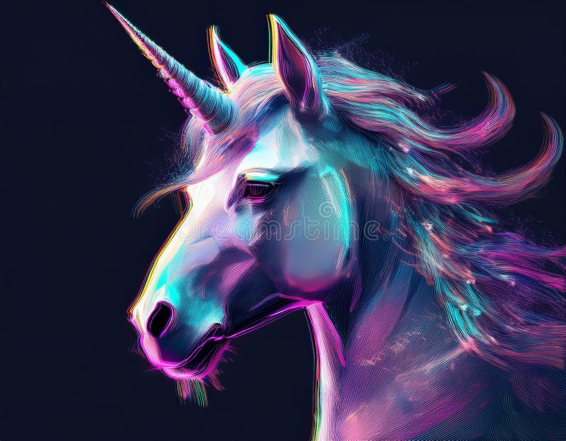 Unicorn Art Simple and Elegant Design for Versatile Creative Use Stock ...