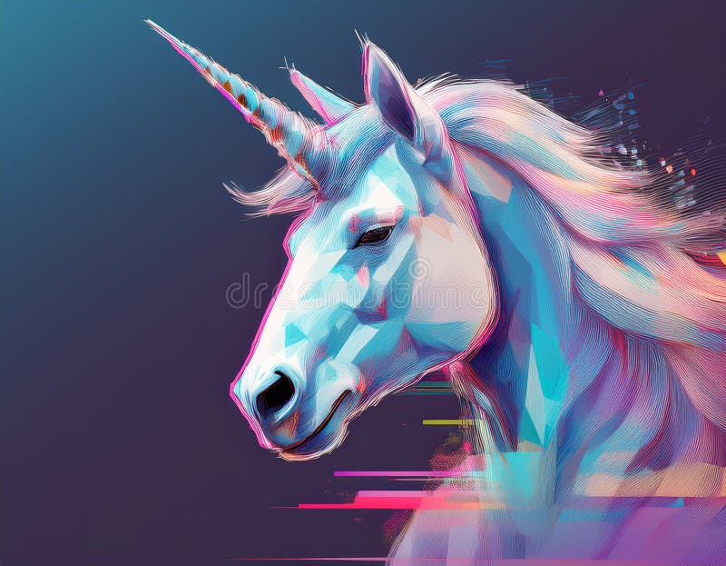Unicorn Art Simple and Elegant Design for Versatile Creative Use Stock ...