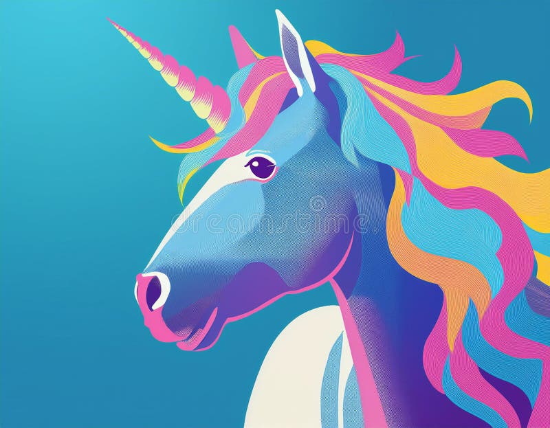 Unicorn Art Simple and Elegant Design for Versatile Creative Use Stock ...