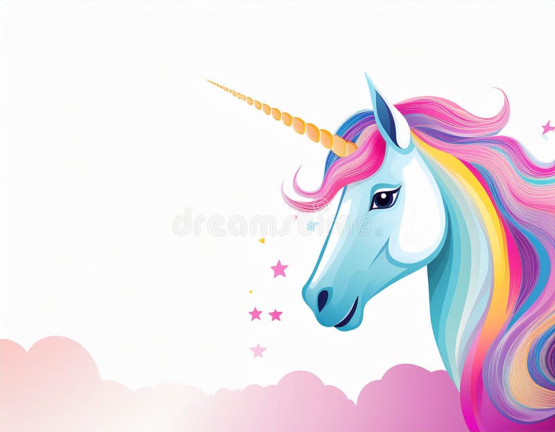 Unicorn Art Simple and Elegant Design for Versatile Creative Use Stock ...