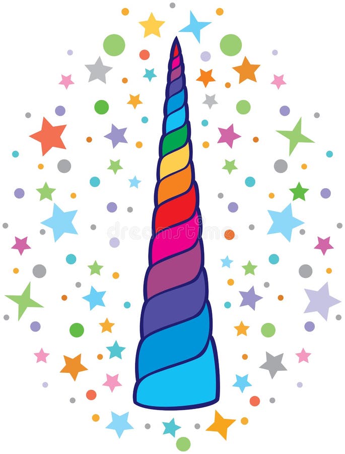 Unicorn Horn Vector Illustration Stock Illustration - Illustration of ...