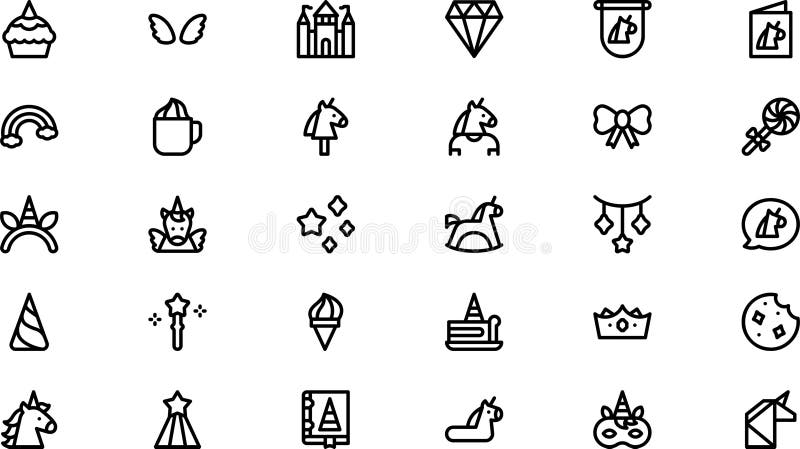Unicorn Icons High-Quality Vector Icons Collection with Editable Stroke ...