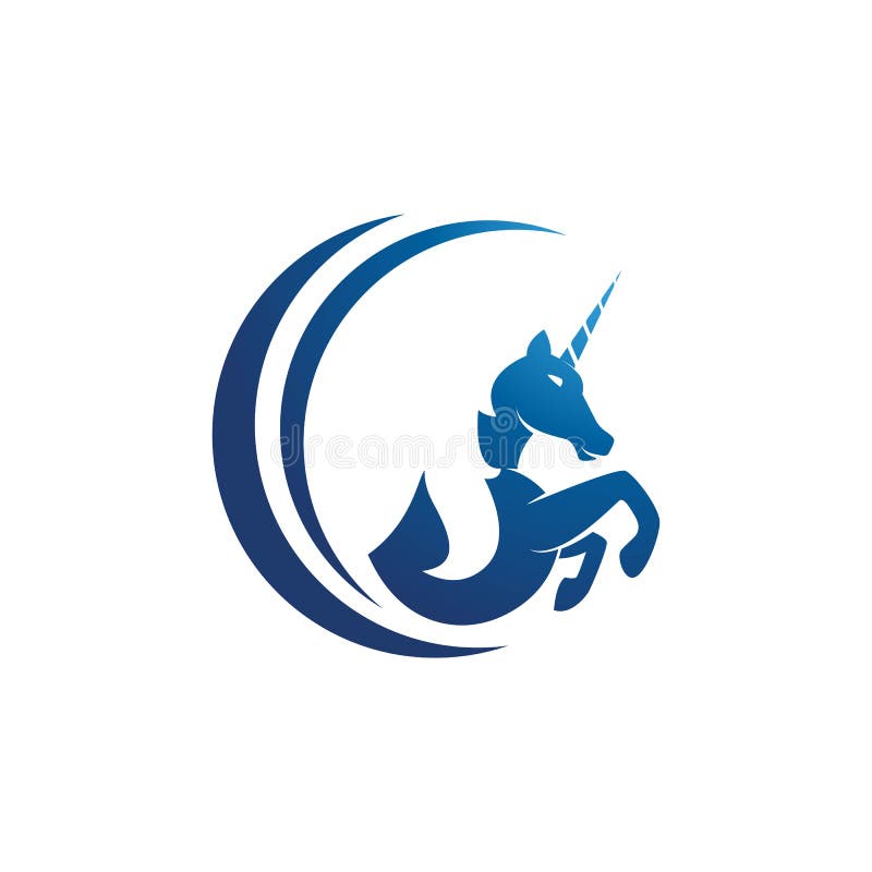 Unicorn Logo Icon Vector Illustration Stock Vector - Illustration of ...