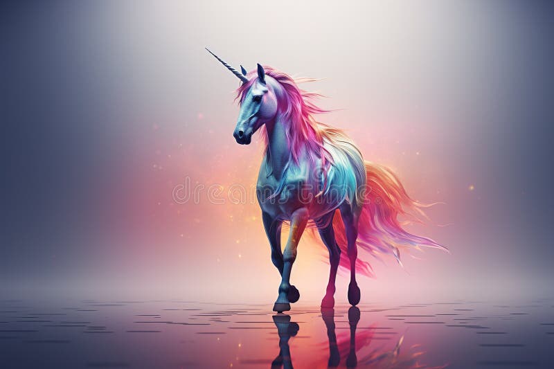 Unicorn. a Mythical Creature Symbolizing Virtue. a Horse with a Horn ...