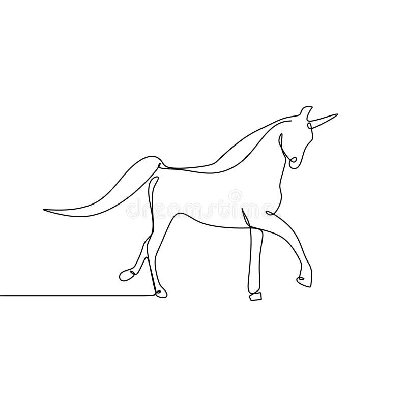 Simple Unicorn Outline