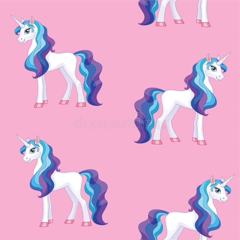 Unicorn Pattern. Vector Seamless Texture. Stock Illustration ...