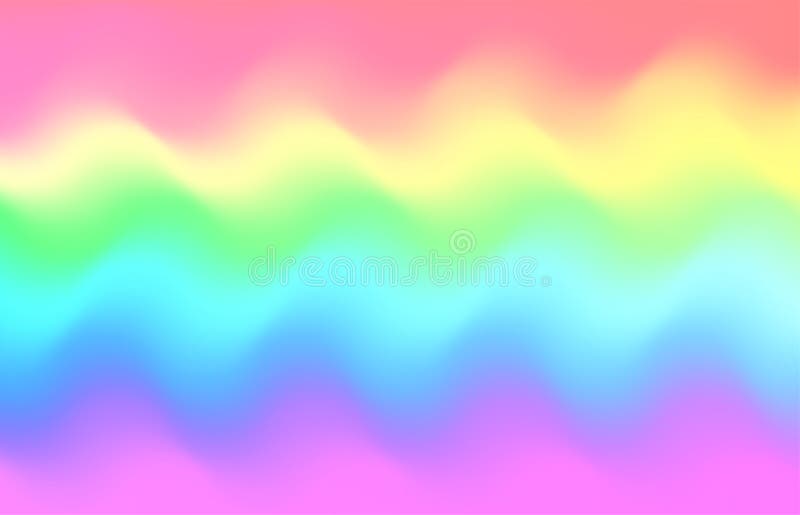 Unicorn Rainbow Wave Background Mermaid Galaxy Pattern Stock Vector
