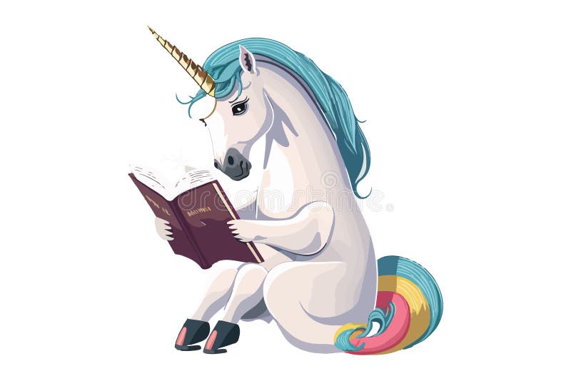 Unicorn Reading Stock Illustrations – 465 Unicorn Reading Stock ...
