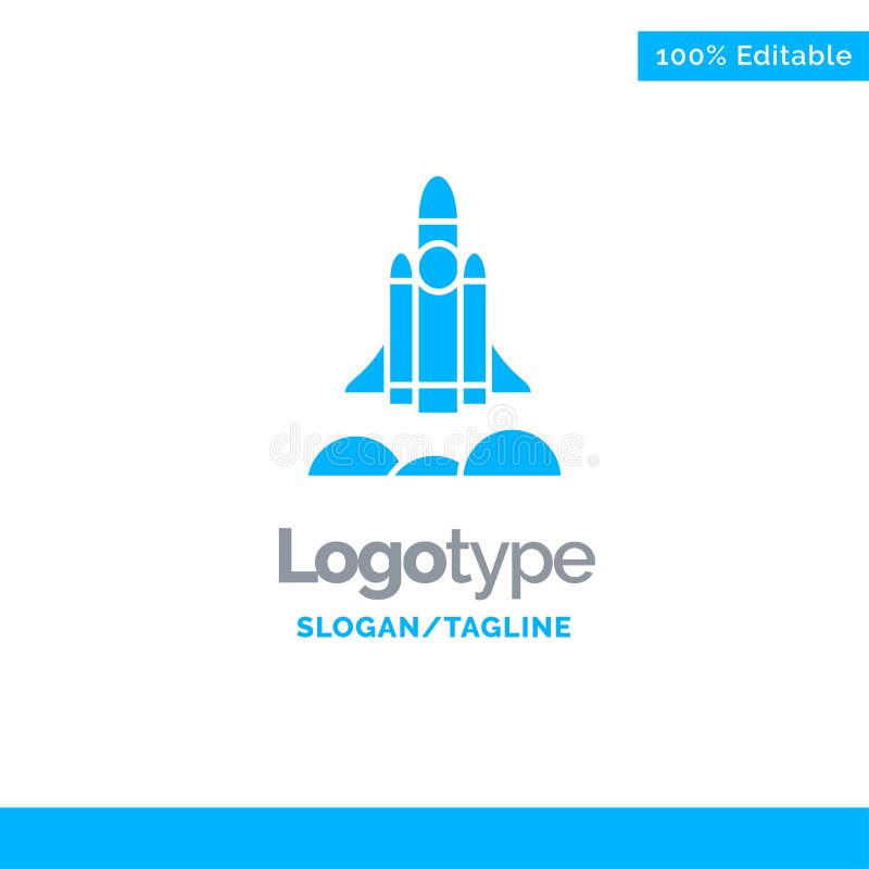 Unicorn Startup, Business, Rocket, Startup Blue Solid Logo Template ...