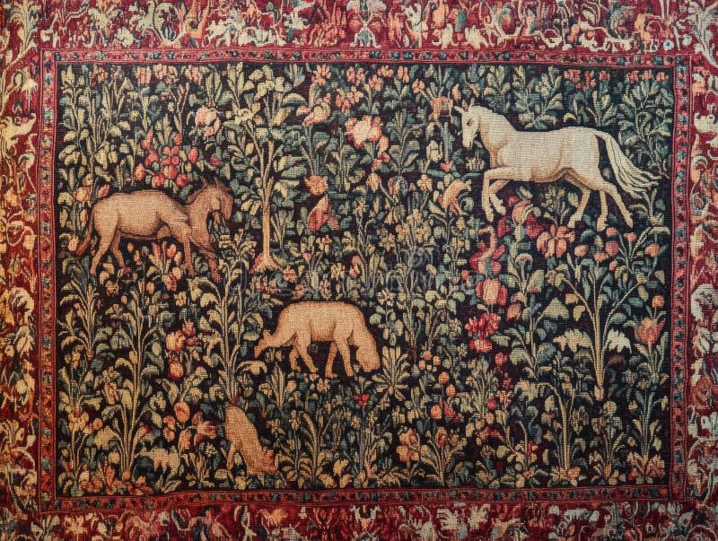 The Unicorn Tapestry, a Medieval Masterpiece of Art and Symbolism Stock ...