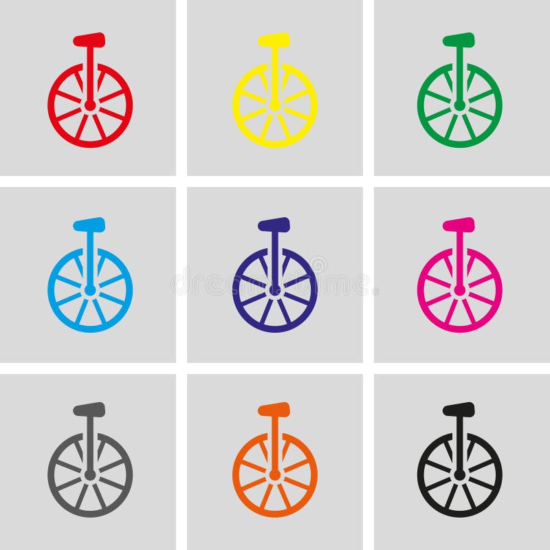 Unicycle Icon Stock Vector Illustration Flat Design Stock Vector ...