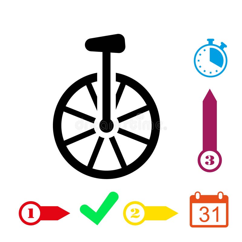 Unicycle Icon Stock Vector Illustration Flat Design Stock Vector ...