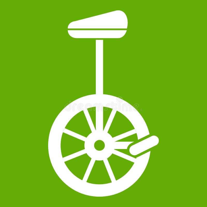 Unicycle icon green stock vector. Illustration of bicycle - 104381186