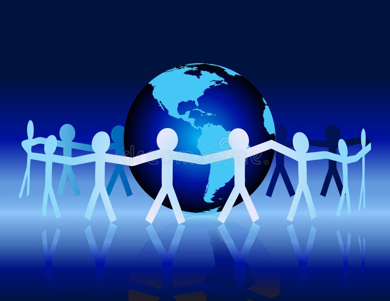 Unidad global ilustración del vector. Ilustración de azul - 20197828