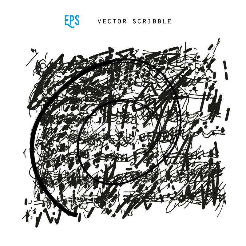 Unidentified Abstract Handwriting Scribble Stock Illustration ...