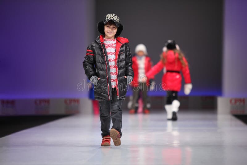 Unidentified Beautiful Child Models Walk Catwalk Editorial Stock Image ...