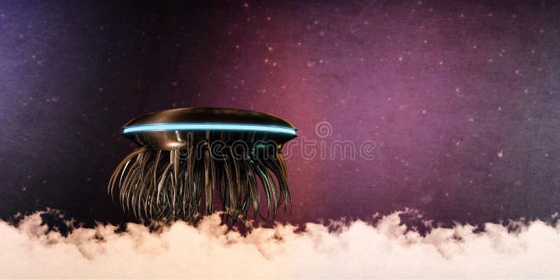 Unidentified flying object stock illustration. Illustration of space ...