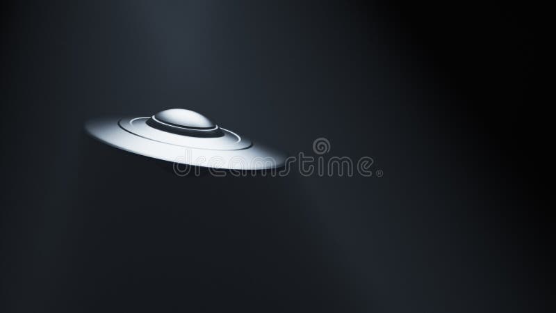 Unidentified Flying Object is in the Dark Sky Stock Image - Image of ...