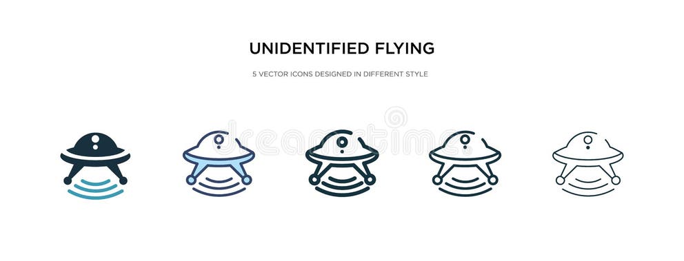 Unidentified Flying Object Icon in Different Style Vector Illustration ...