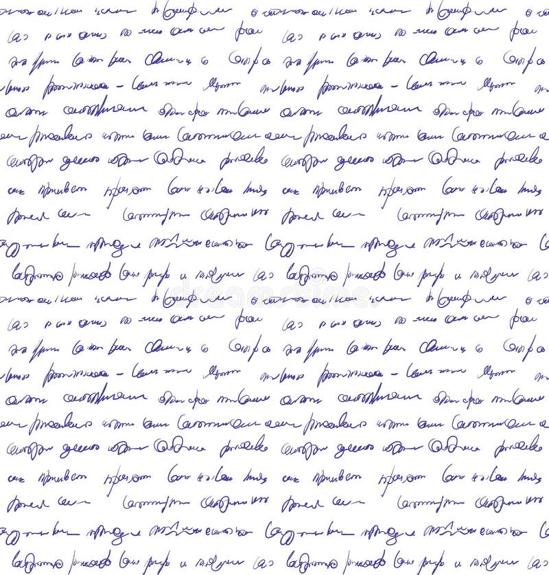 Abstract Handwriting. Seamless Pattern Stock Illustration ...