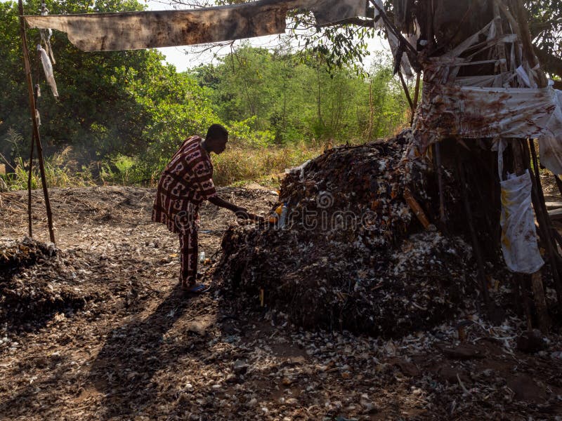 Unidentified Man Does Some Rituals As a Part of the Voodoo Cult ...