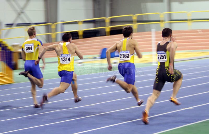 Unidentified Men on the Finish of the 60 Meters Editorial Photo - Image ...
