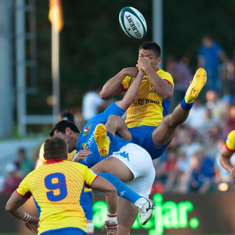 Unidentified Rugby Players during Romania Vs Italy Editorial Stock ...
