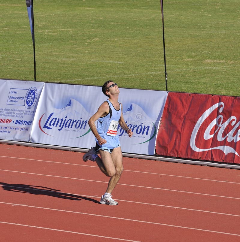 Unidentified Runner in Thein the Last Sprint Editorial Stock Image ...