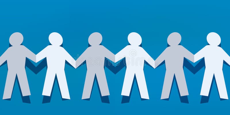 Symbool Van Solidariteit Tussen Volkeren Met Verschillende Gekleurde ...