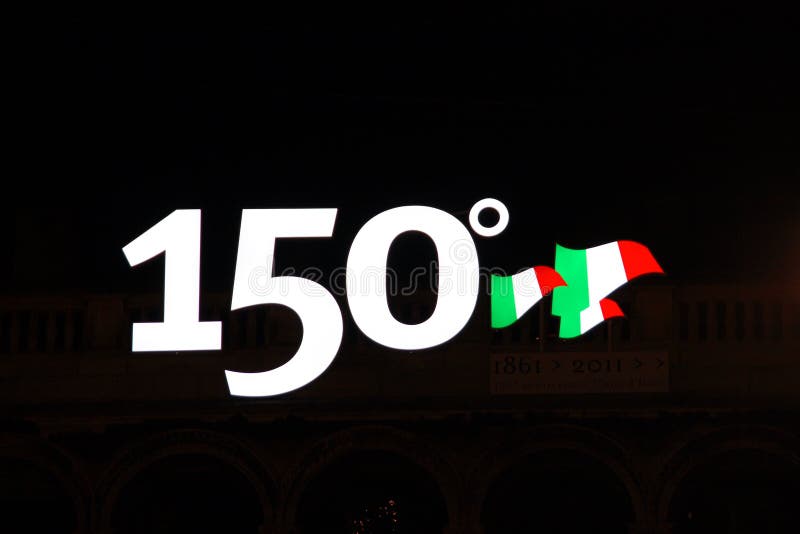 Unification of Italy 1861 - 2011 Stock Photo - Image of bright ...