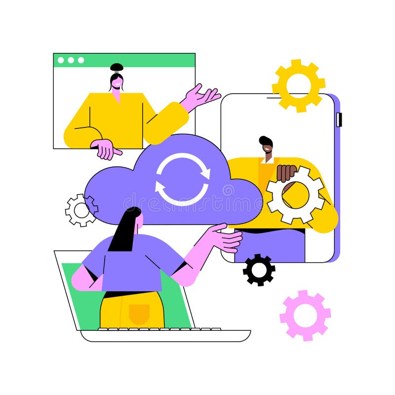 Unified Communication Abstract Concept Vector Illustration. Stock ...