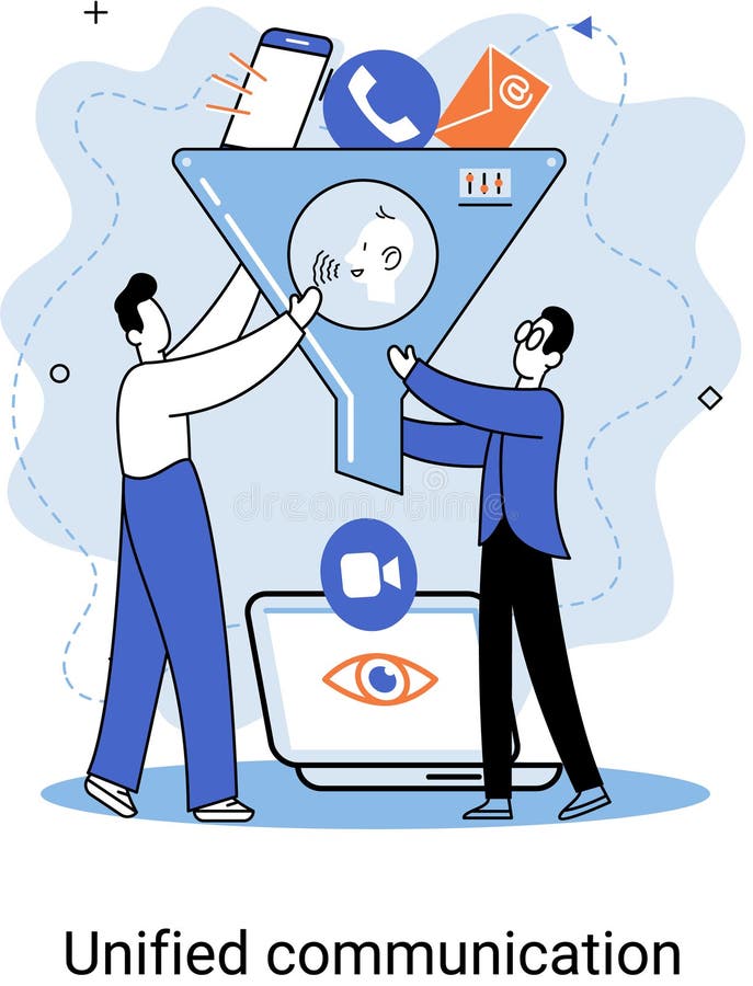 Unified Communication Concept. Team and Co-workers Uniform Interaction ...