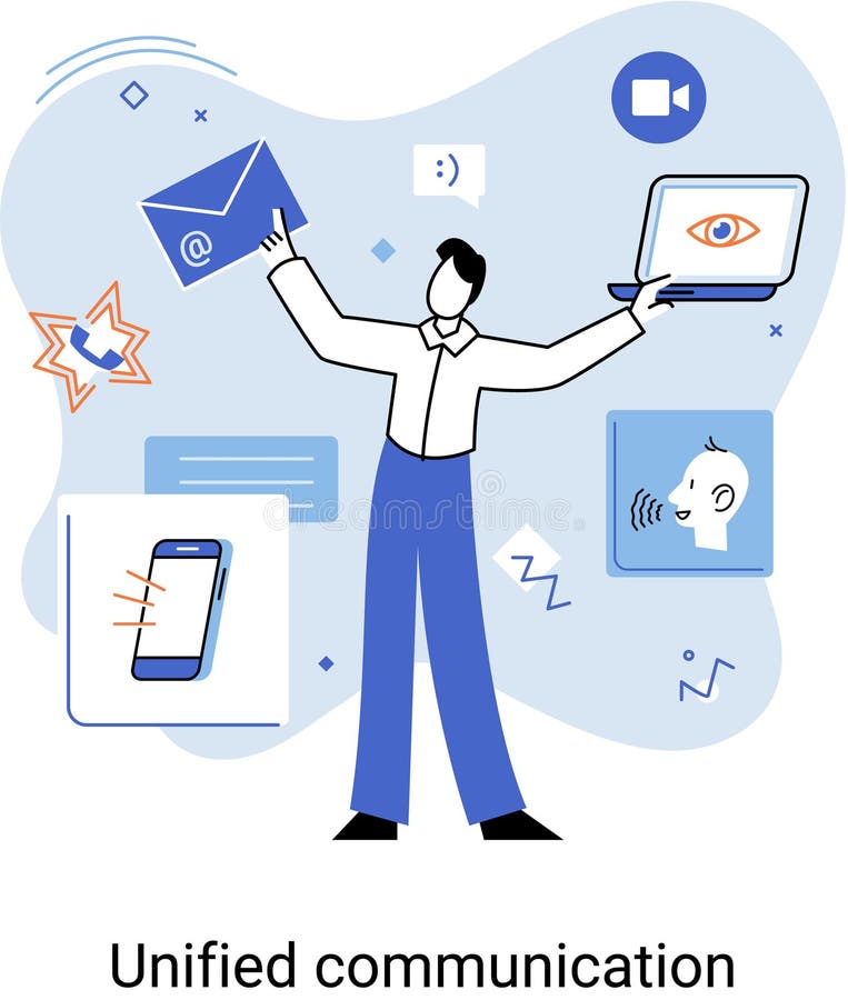 Unified Communication, Mutual Assistance Concept. Enterprise ...