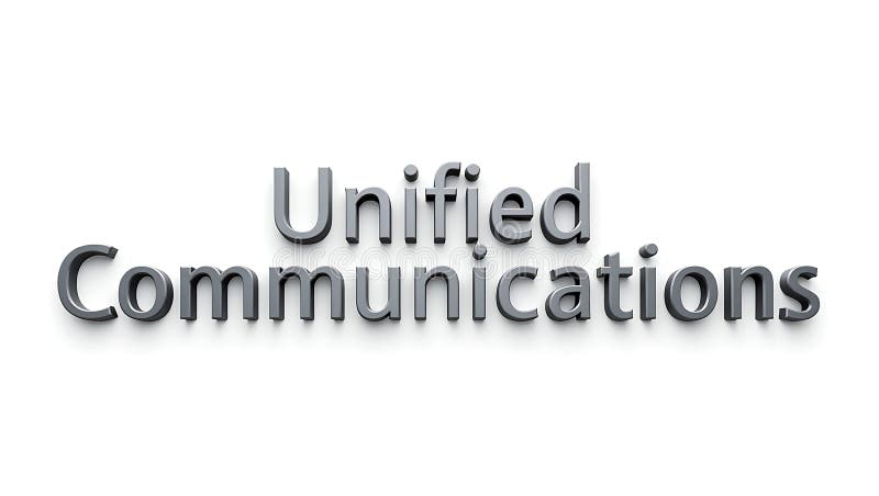 Unified Communications with Modern Typography on a Plain Background ...