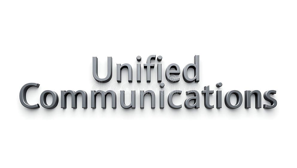 Unified Communications with Modern Typography on a Plain Background ...
