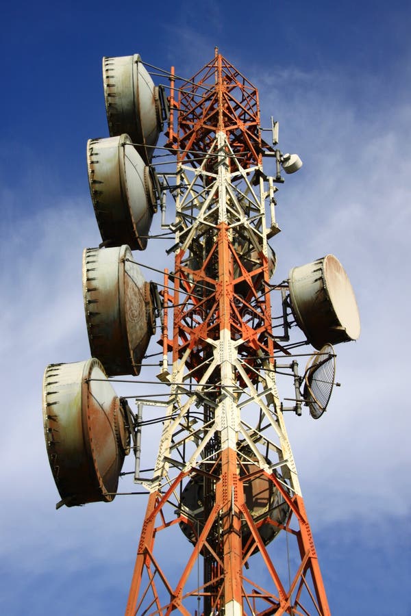 Unified Communications Tower Stock Photo - Image of dish, tower: 12789044