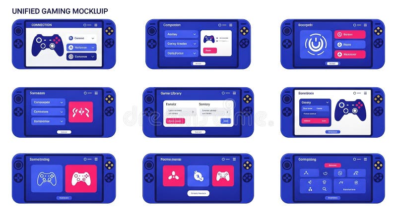 Portable Gaming Console Mockup Stock Illustrations – 353 Portable ...