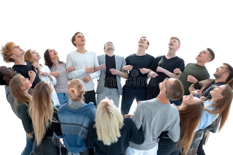 Unified Team of Diverse Young People Standing in a Circle. Stock Photo ...