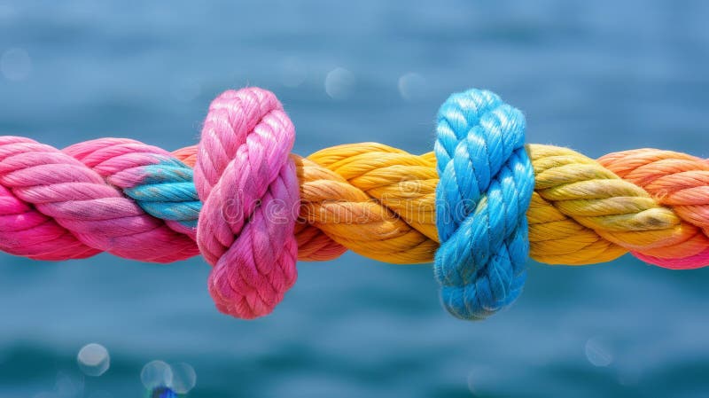 Unified Team Strength in Integrated Rope Network Symbolizes Partnership ...