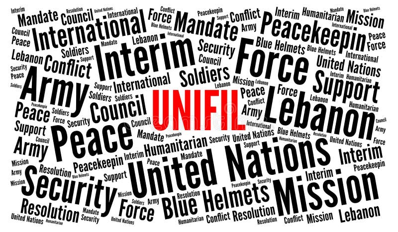 Unifil world cloud concept stock illustration. Illustration of conflict ...