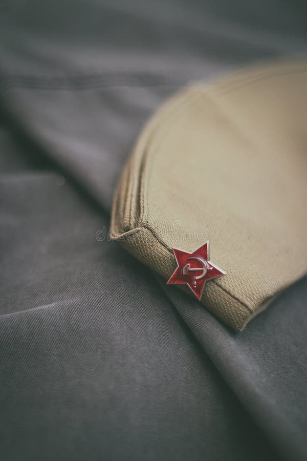 Uniform Cap of a Soviet Soldier of the WWII with a Star. in Memory of ...