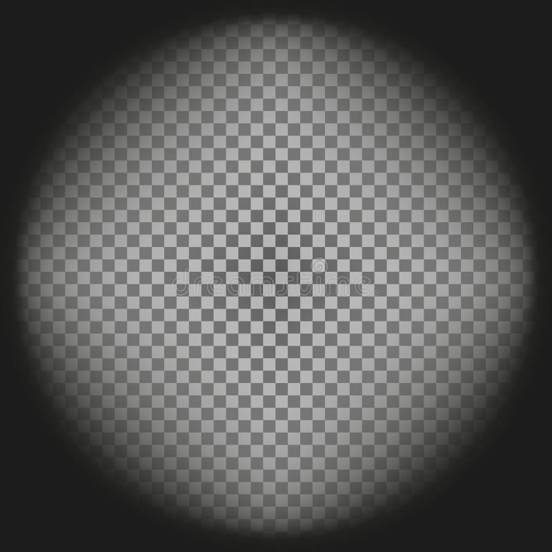 Uniform Circular Glow. Transparent Soft Light. Checkerboard Overlay ...