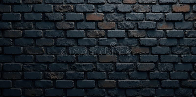 Uniform, Flawless Black Brick Wall; No Visible Mortar , Texture ...