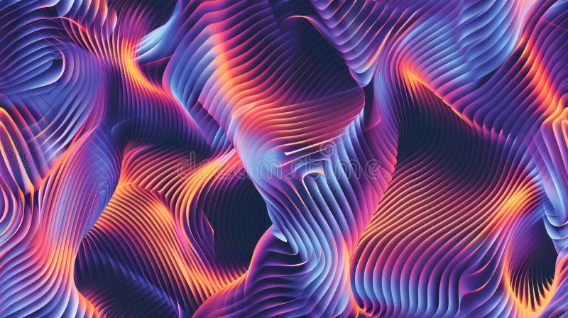 Uniform Generative Art with Holographic Elements, Incorporating Solid ...