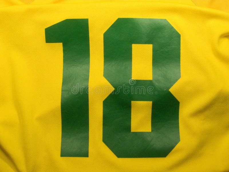 Uniforme do número dezoito foto de stock. Imagem de uniforme - 7150526